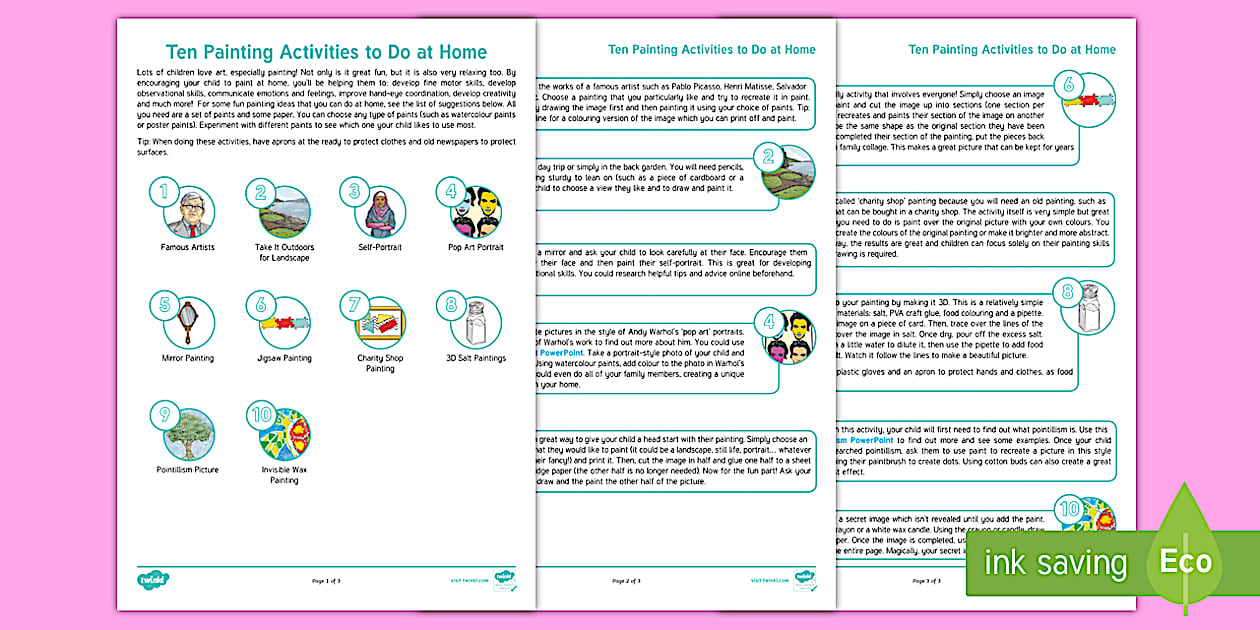 10 Painting Activities for Kids Checklist | Parents