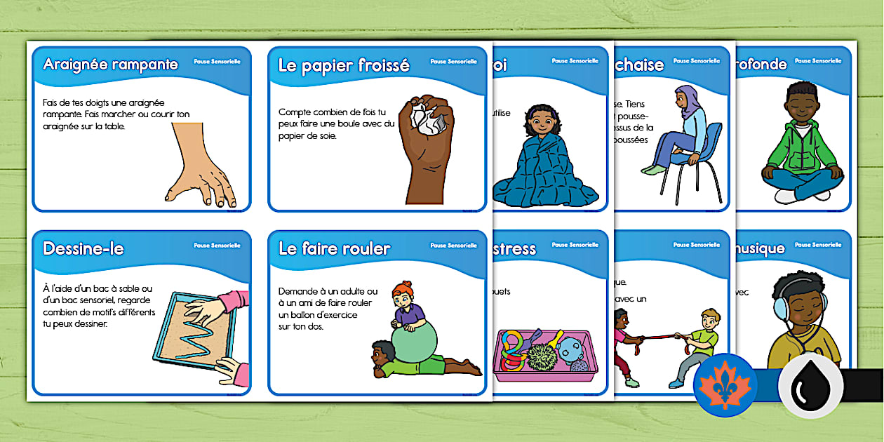 Sensory Brain Break Activity Cards French - Twinkl