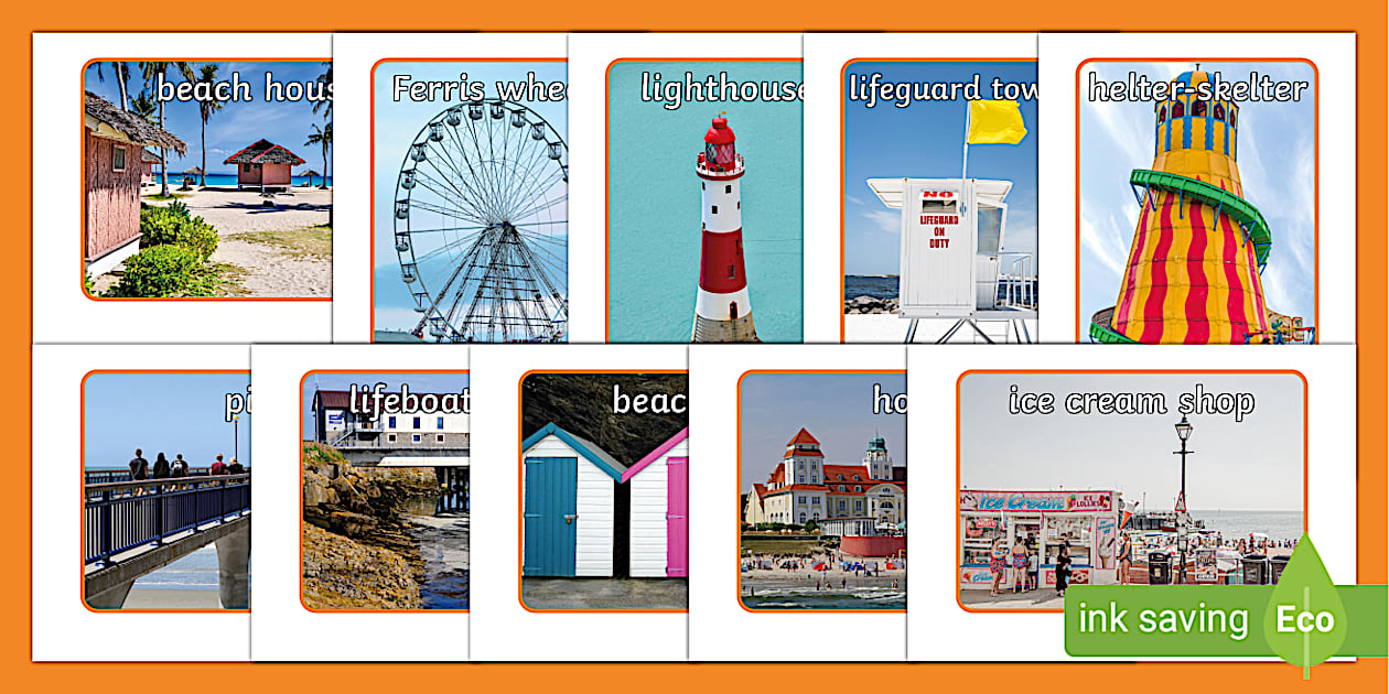 Seaside Structures Photo Pack (teacher made) - Twinkl