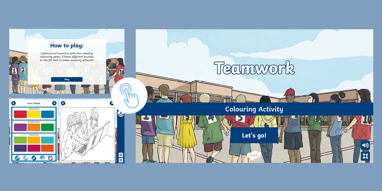 Teamwork Interactive Colouring - Twinkl Go (teacher made)