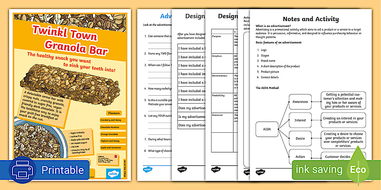 Advertising Lesson Activity | Grade 4 Advertisement Project