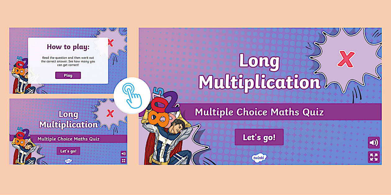 👉 Long Multiplication Multiple Maths Quiz - KS2 Revision
