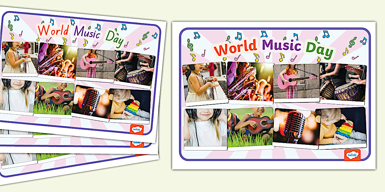 World Music Day Photo Display Poster (teacher made) - Twinkl