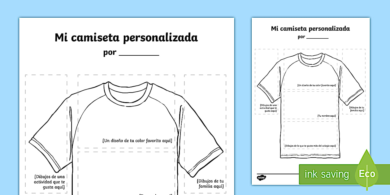 Ficha de actividad Mi camiseta personalizada - Twinkl