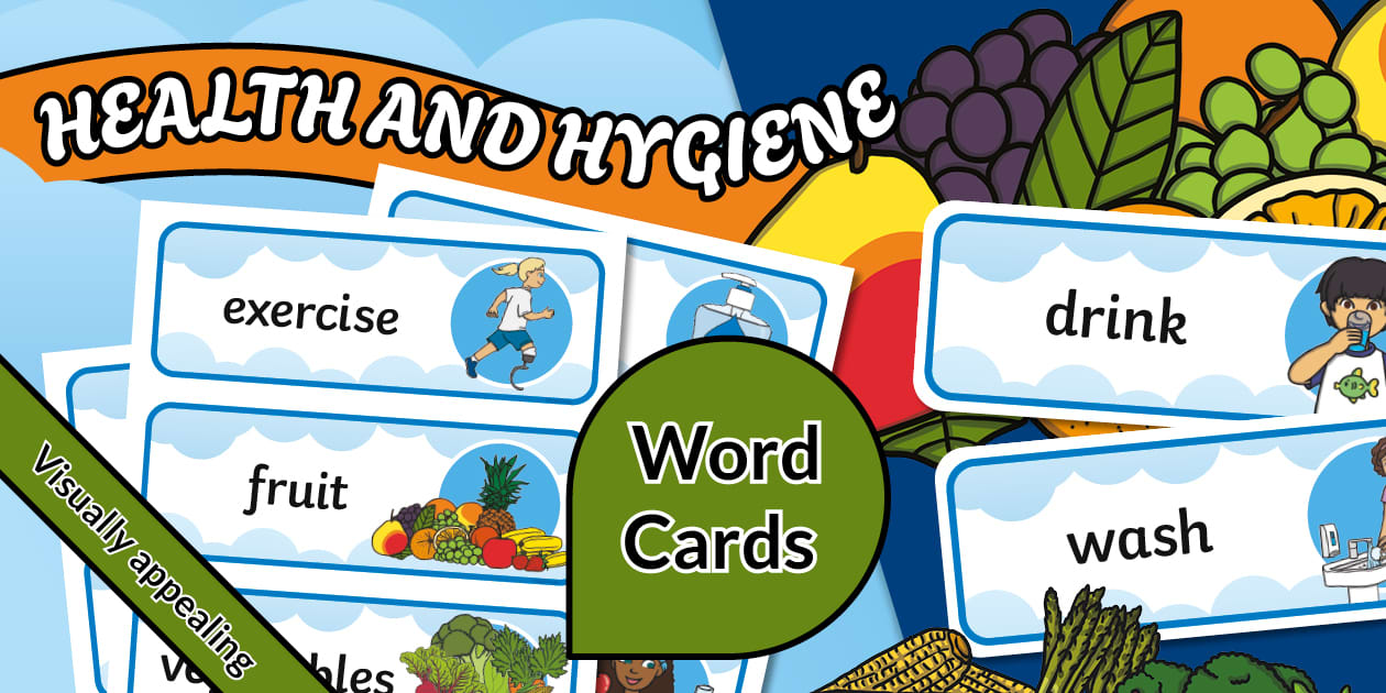 * NEW * Health and Hygiene Word Cards - KS1 - Twinkl