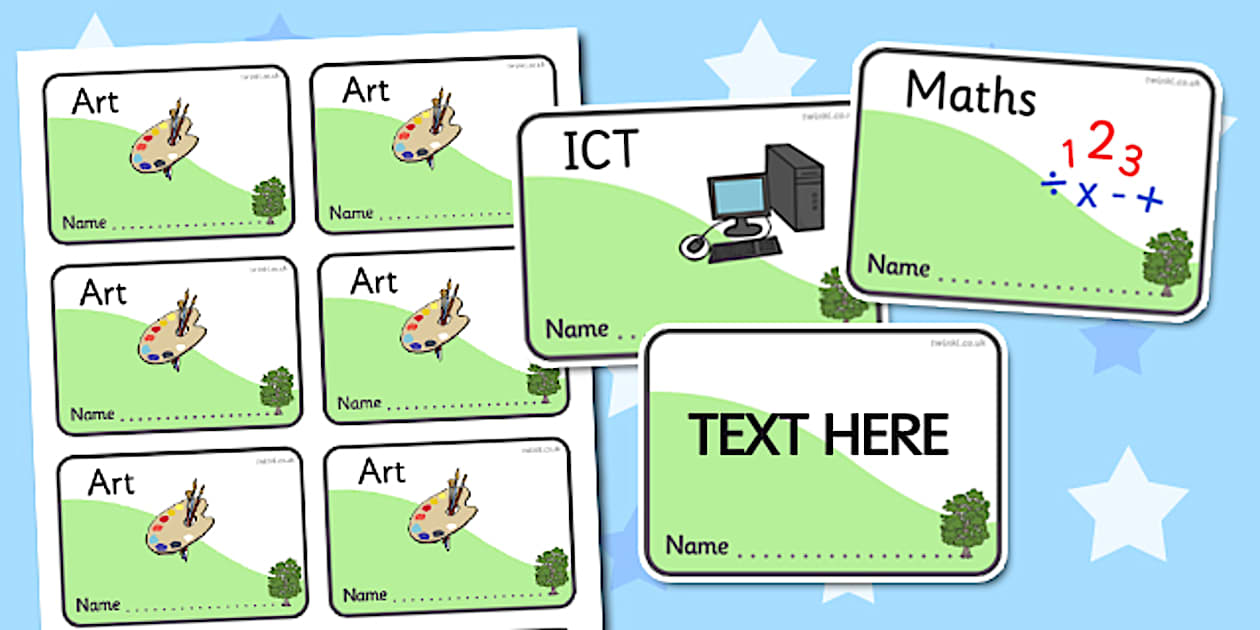 Beech Themed Editable Book Labels - Twinkl