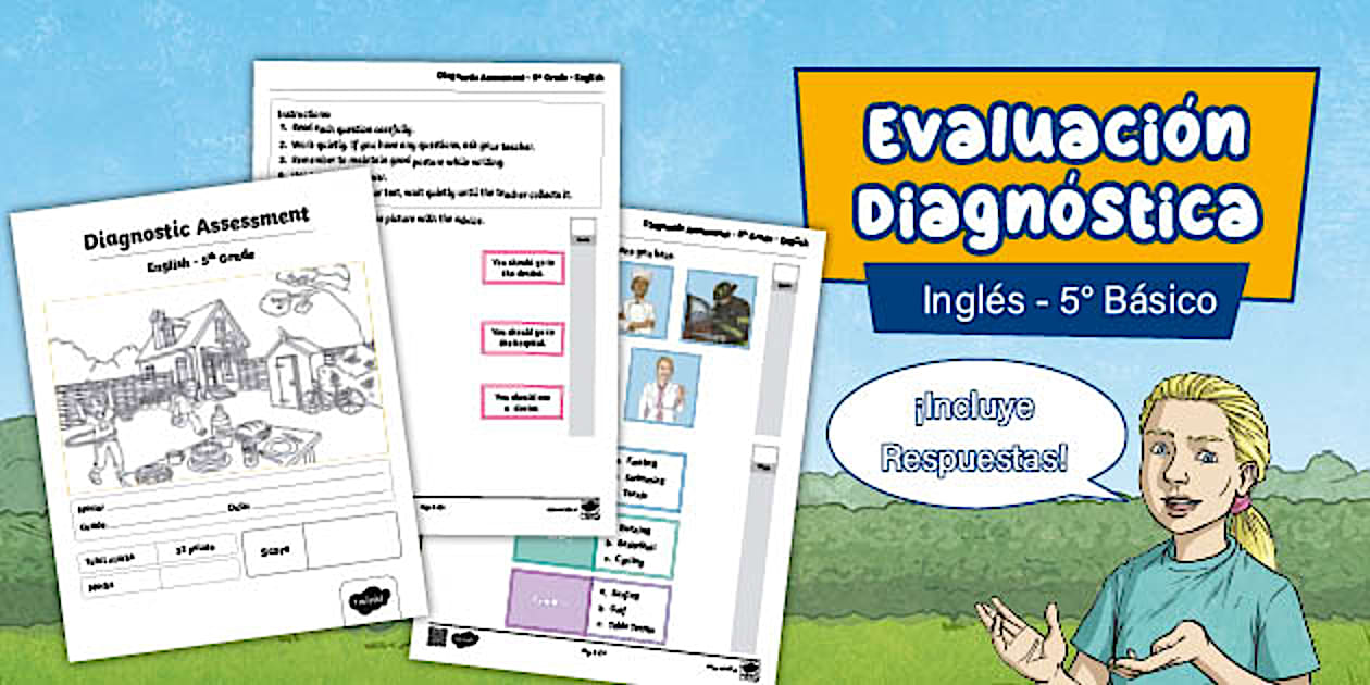 Evaluación Diagnóstica | Inglés | 5° Básico