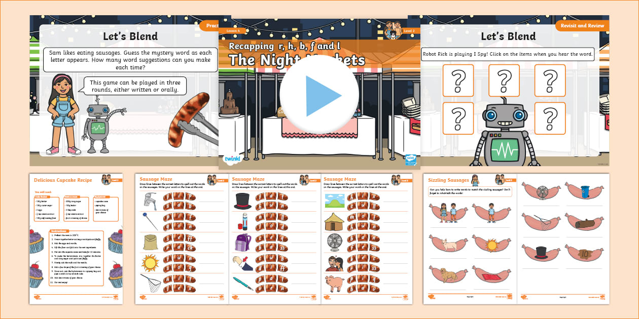 Recap 'r, h, b f, l' Level 2: Week 7: Lesson 4