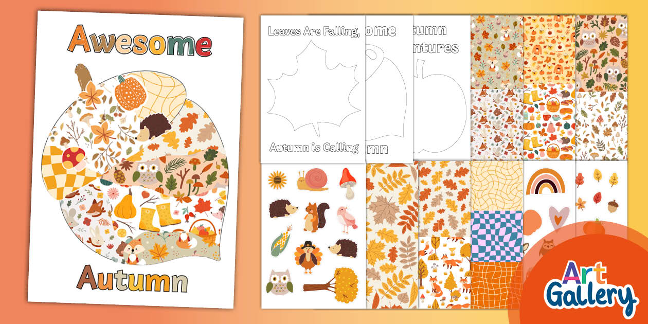 Awesome Autumn Collage Poster