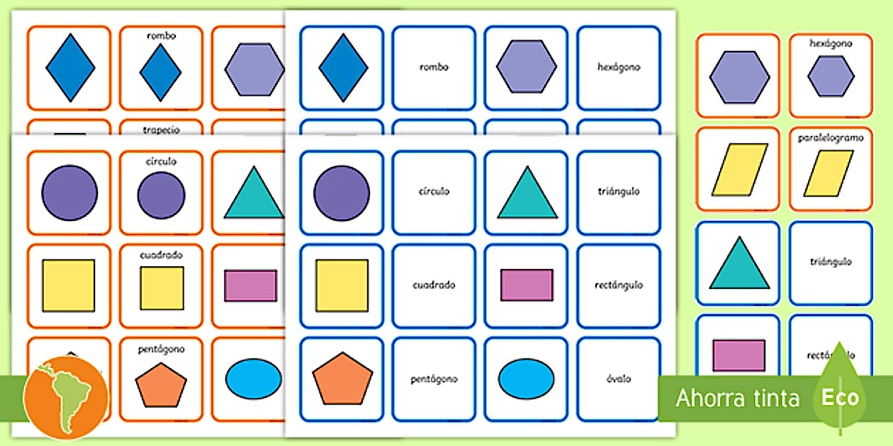 Juego de memoria: Figuras geométricas- Guía de trabajo