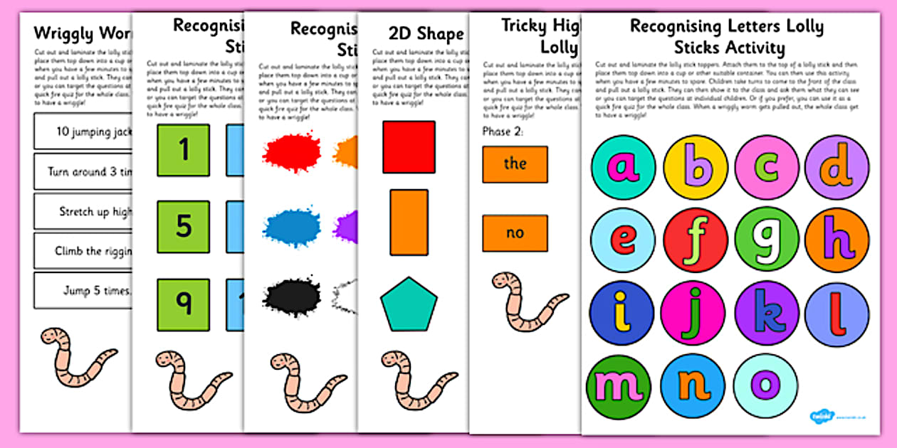 Wriggly Worm Large Group Activity EYFS Resource Pack