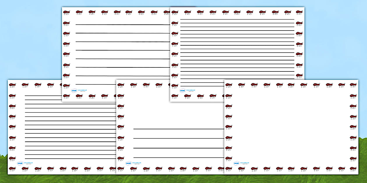 Editable Ant Full Page Borders (Landscape) - Twinkl
