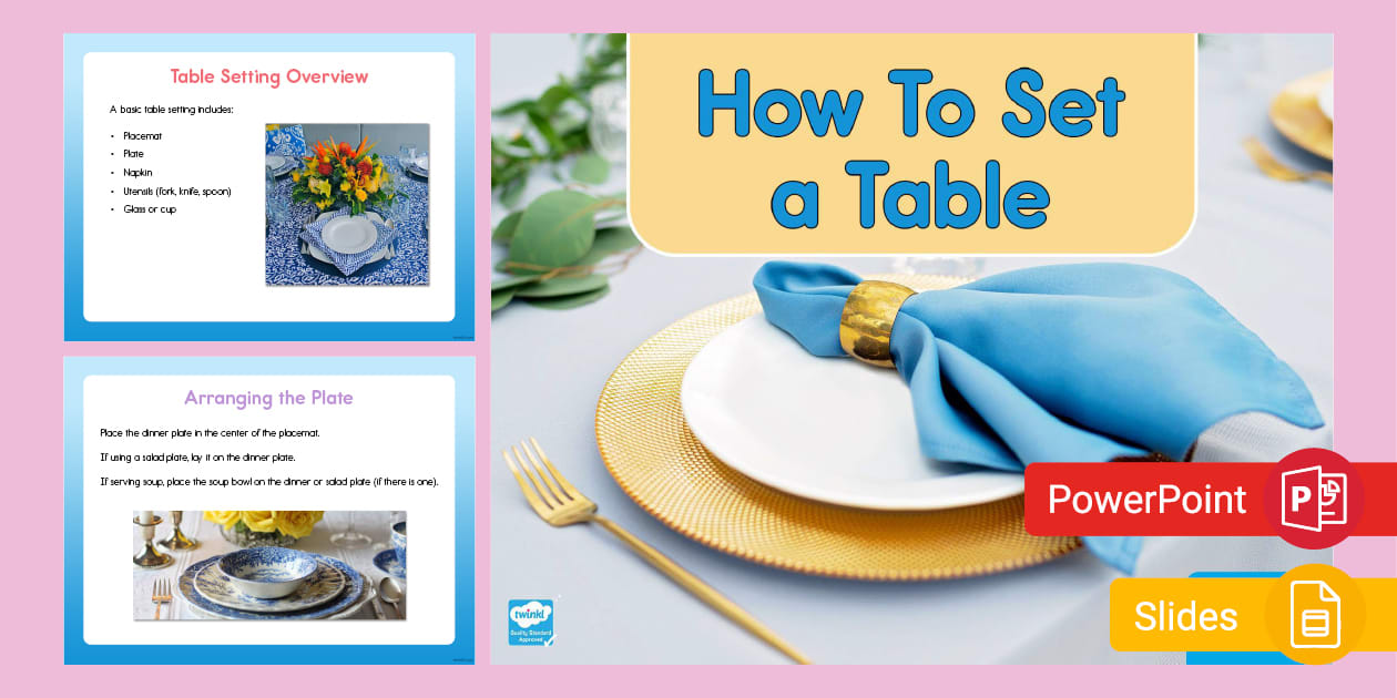 How To Set a Table PowerPoint & Google Slides (teacher made)