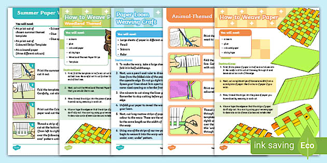 KS1 Paper Weaving Activity Pack (Teacher-Made) - Twinkl