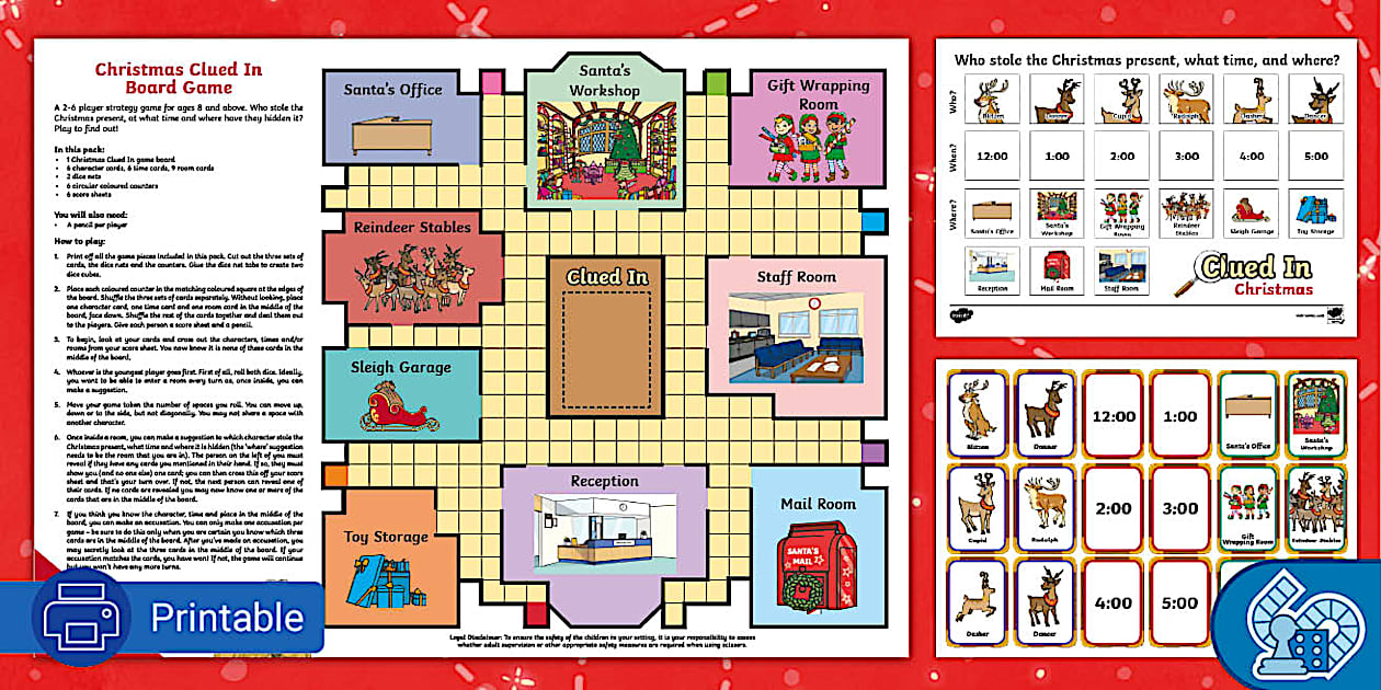 Christmas Clued In Mystery Board Game | Twinkl Board Games