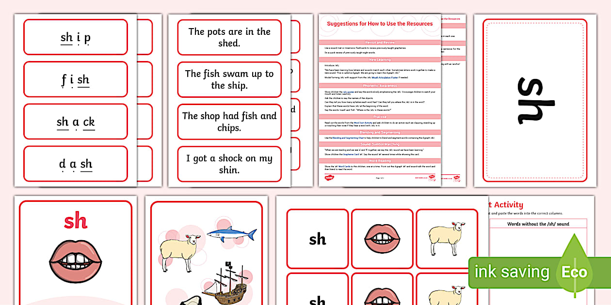 Consonant Digraphs /sh/ Pack (teacher made) - Twinkl