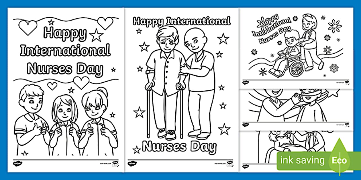 International Nurses Day Colouring Pages - Twinkl