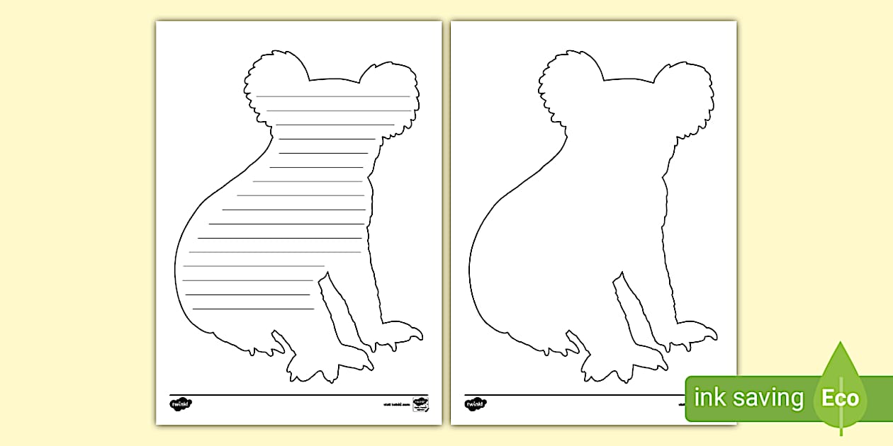 Koala Outline Writing Frame
