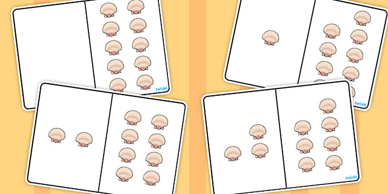 Sea Shell Counting Number Bonds to 10 - Twinkl