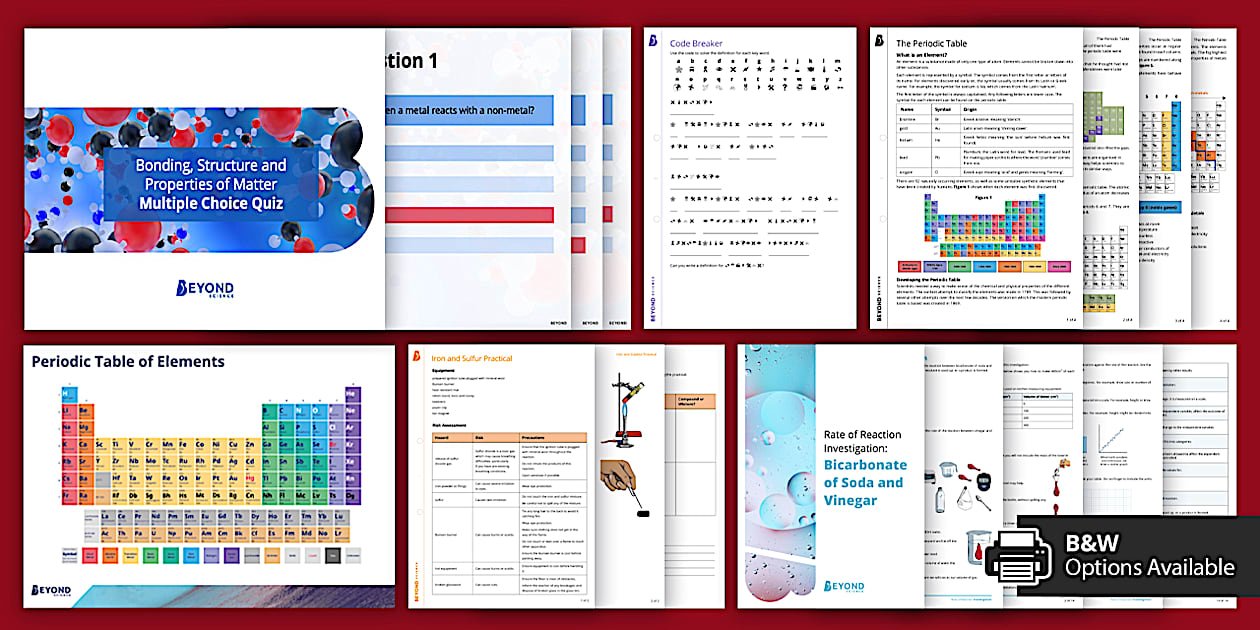 GCSE Chemistry End of Term Activity Pack - Twinkl