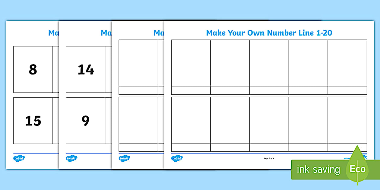 Make Your Own Number Line 1 20 Worksheet / Worksheet - Make Your Own Number