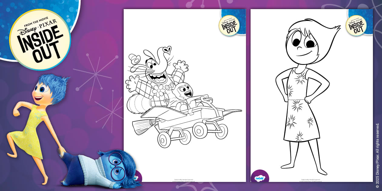 Inside Out: Joy Colouring Pages (teacher made) - Twinkl