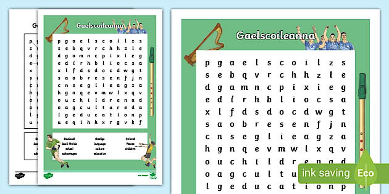 Gaelscoileanna Word Search (teacher made) - Twinkl