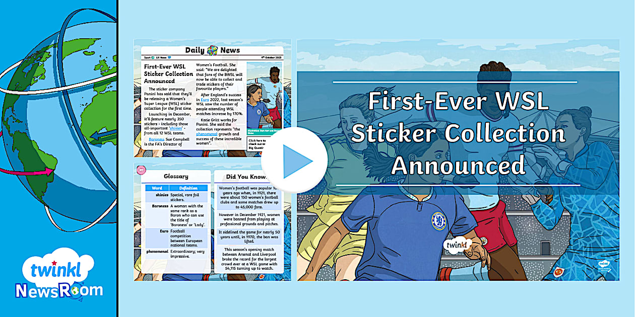First-Ever WSL Sticker Collection Announced | Twinkl Resources
