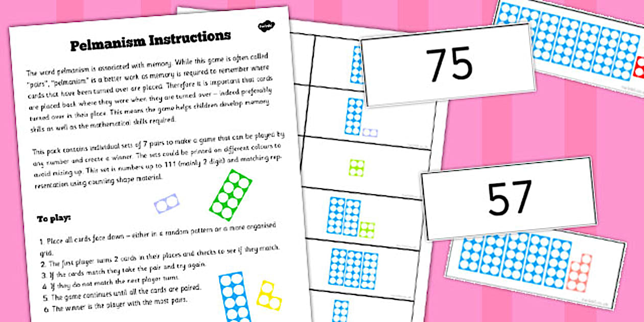 Pelmanism Counting Shape Game (teacher made) - Twinkl