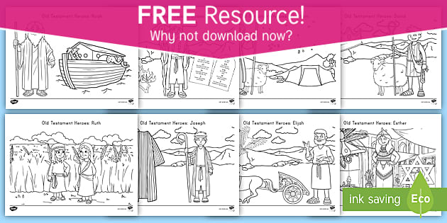 Old Testament Heroes Free Coloring Pages For Kids