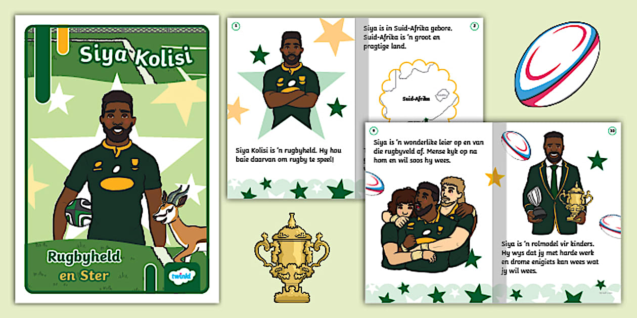 Siya Kolisi: Rugbyheld en Ster Mini-leesboek