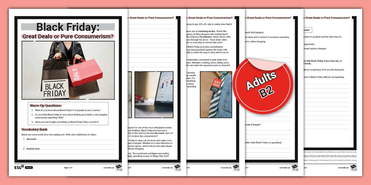 Black Friday: Great Deals or Pure Consumerism? [Adults, B2]