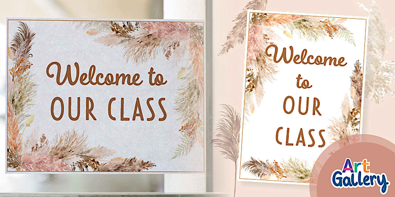 Boho Neutral Welcome to Our Class Poster (teacher made)