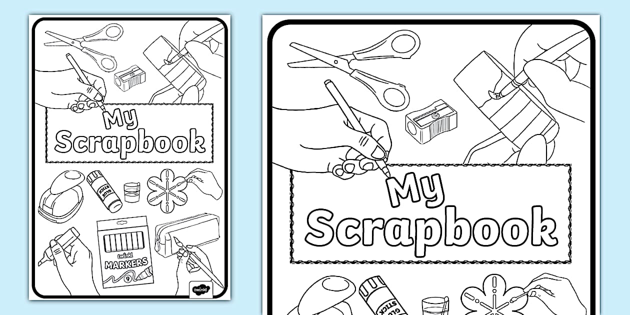 Scrapbook Mindfulness Colouring Book Cover (teacher made)