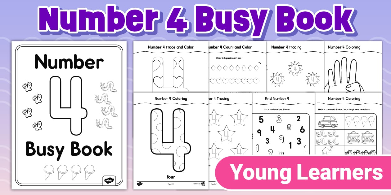 Number 4 Busy Book