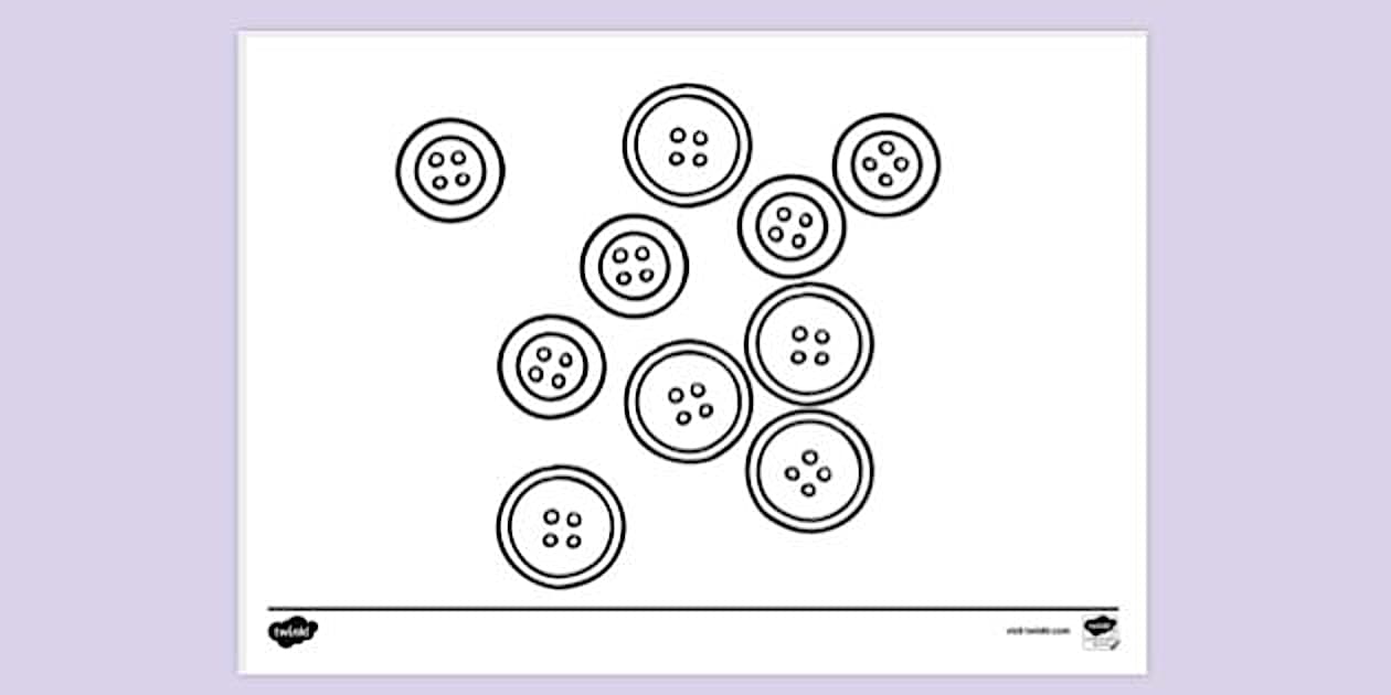 Buttons Colouring Sheet | Colouring Sheets (teacher made)
