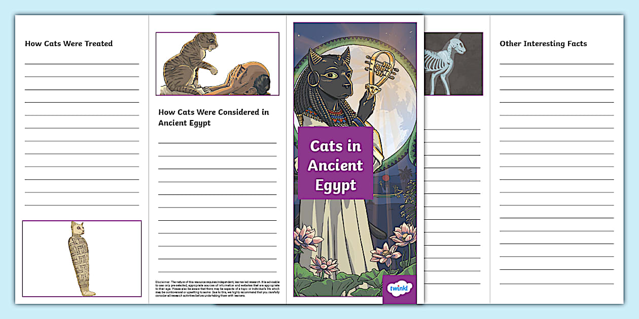 Cats in Ancient Egypt Leaflet Template - Twinkl