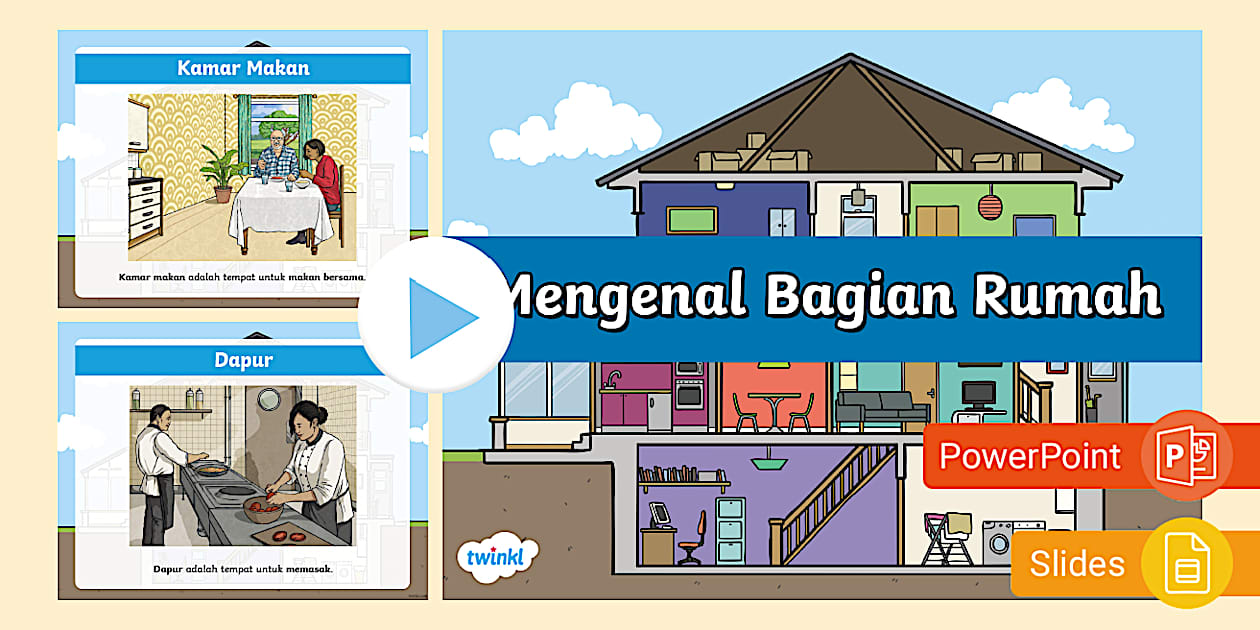 Parts of a House PowerPoint Indonesian Lesson Rumah
