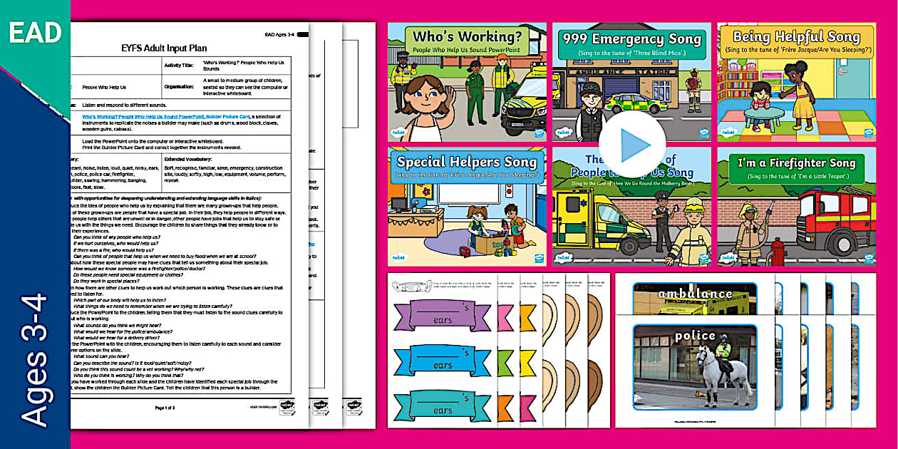 EYFS Who's Working? People Who Help Us Adult Input Plan