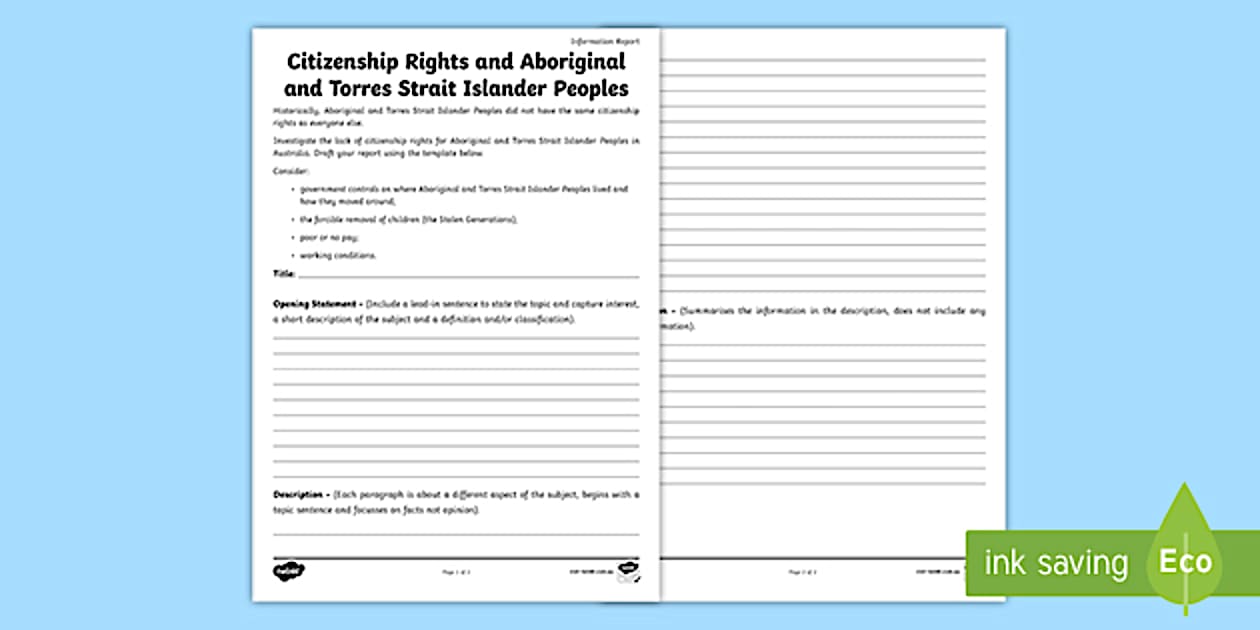 Citizenship Rights and Aboriginal and Torres Strait Islander Peoples Report