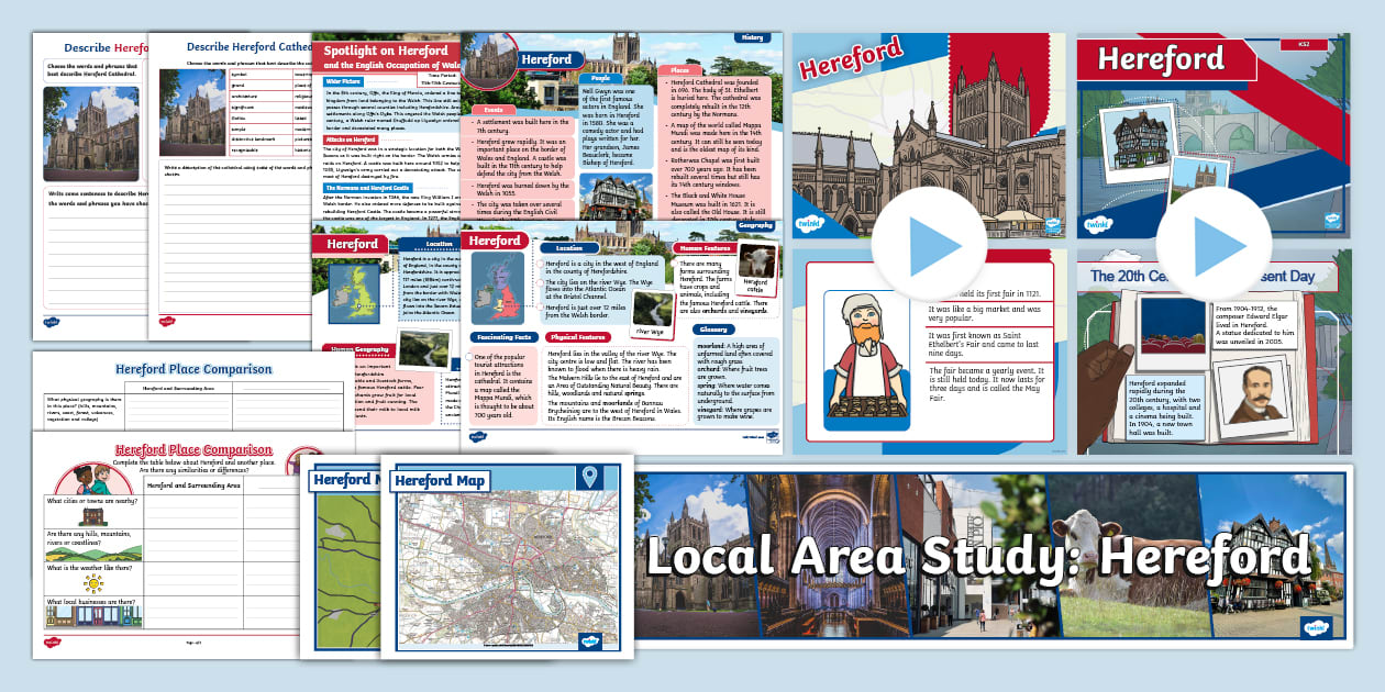 Hereford Hereford Local Area Study Teaching Pack - Twinkl
