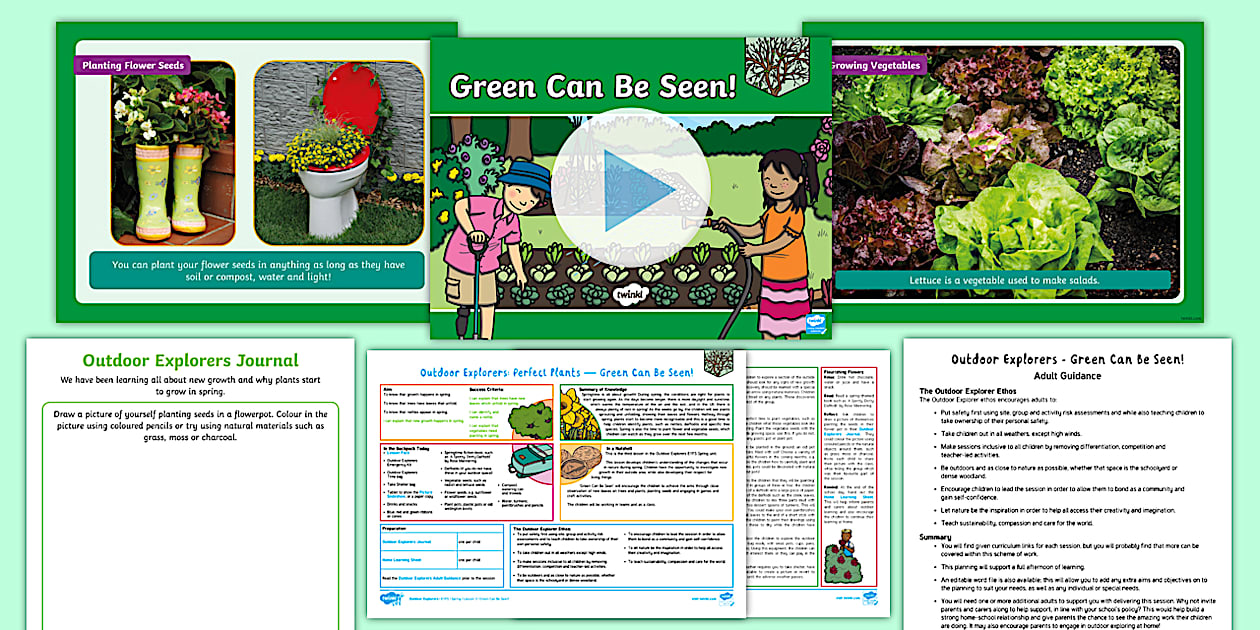 Outdoor Explorers – EYFS Spring – Lesson 3: Green Can Be Seen Lesson Pack