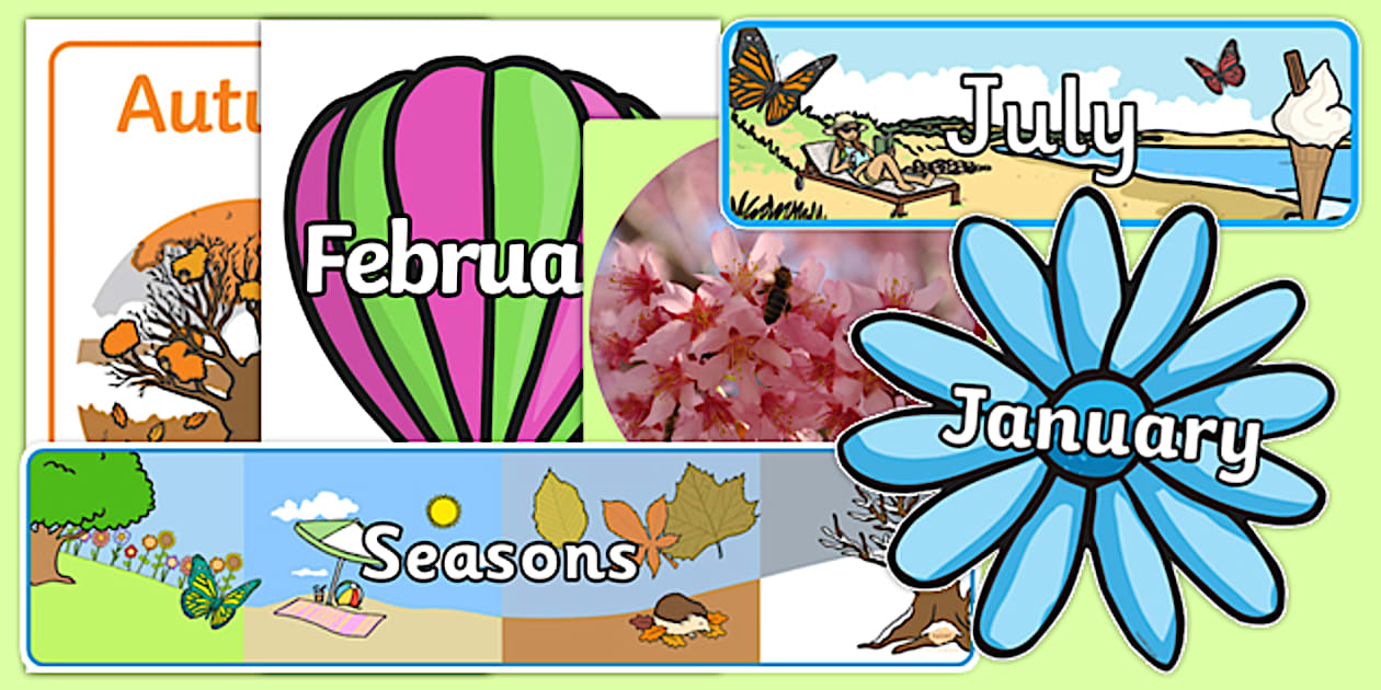 Months of the Year Display Pack - ESL Months of the Year Resources