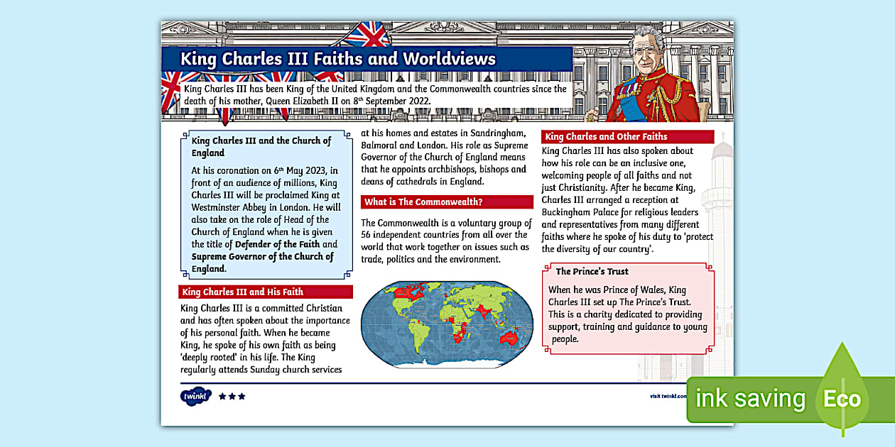 Y5/6 King Charles III Faiths and Worldviews Fact File