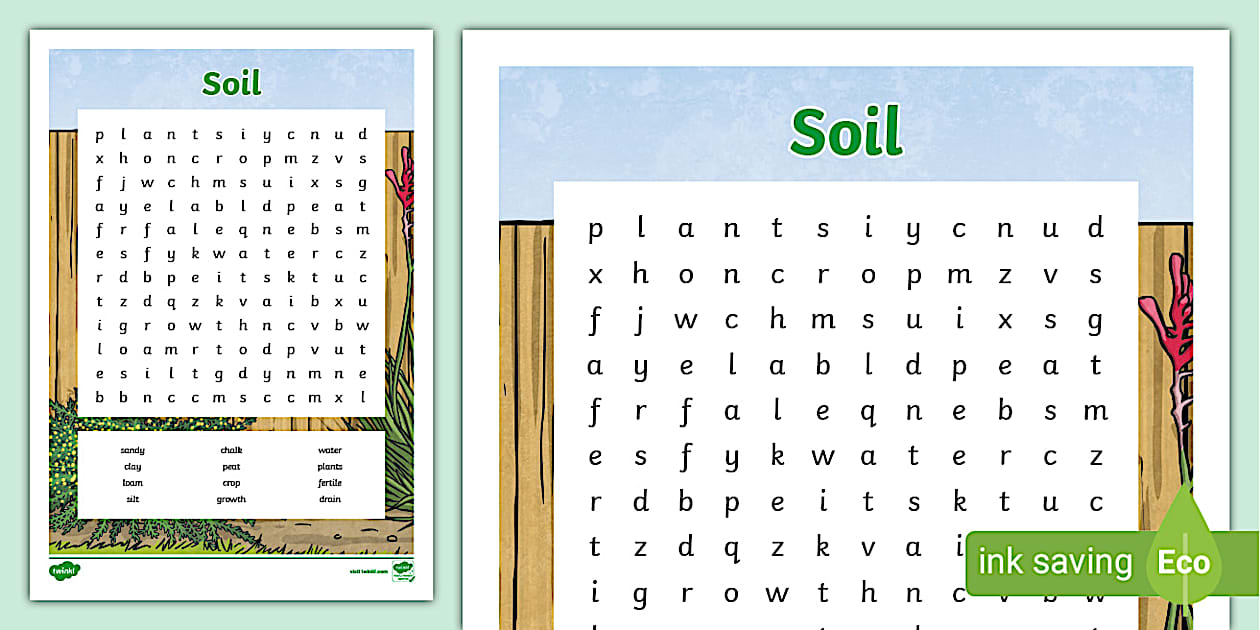 Soil Word Search | Geography and Science (Teacher-Made)