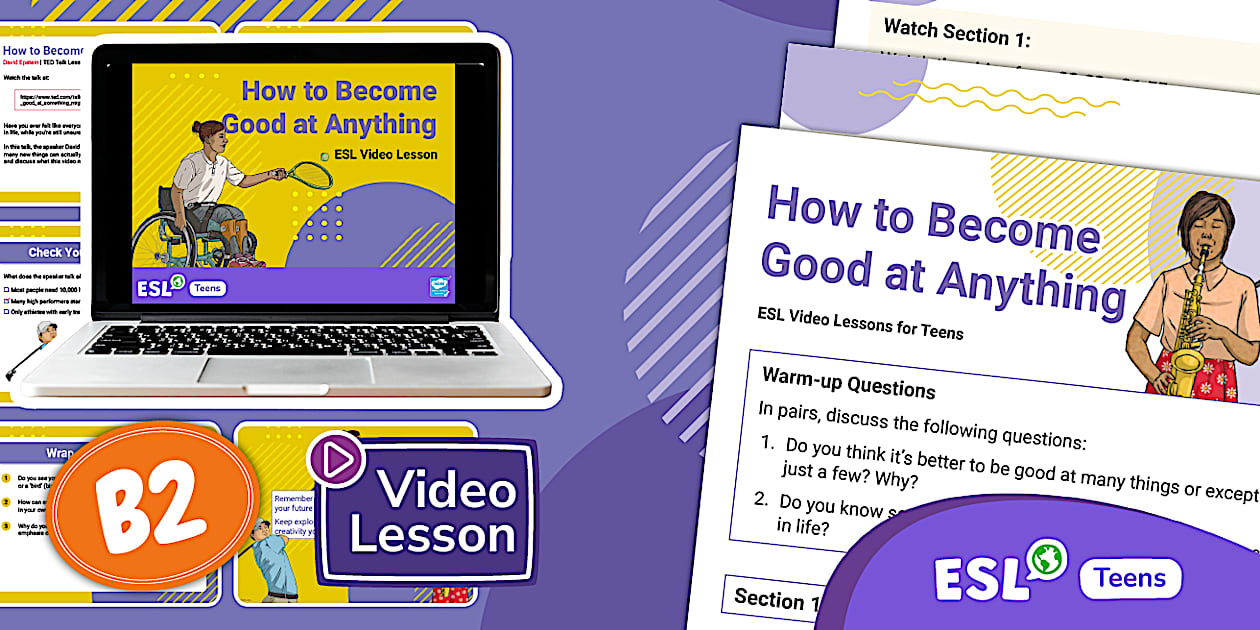 ESL Video Lesson: How to Become Good at Anything [Teens, B2]