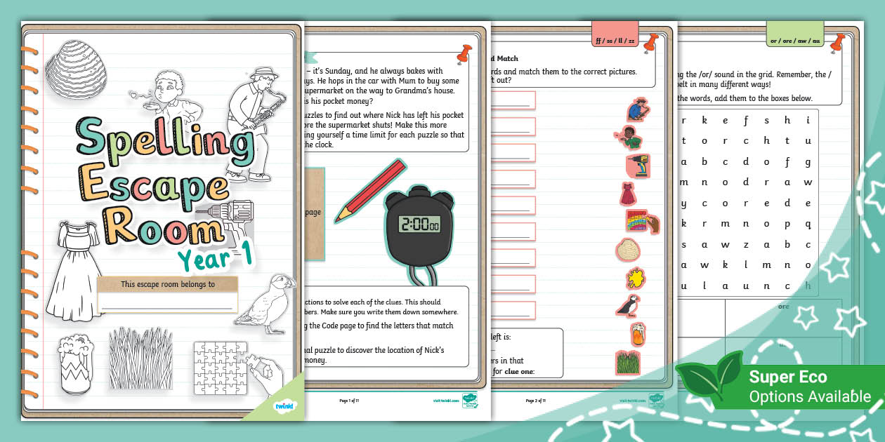 Year 1 Spelling Escape Room