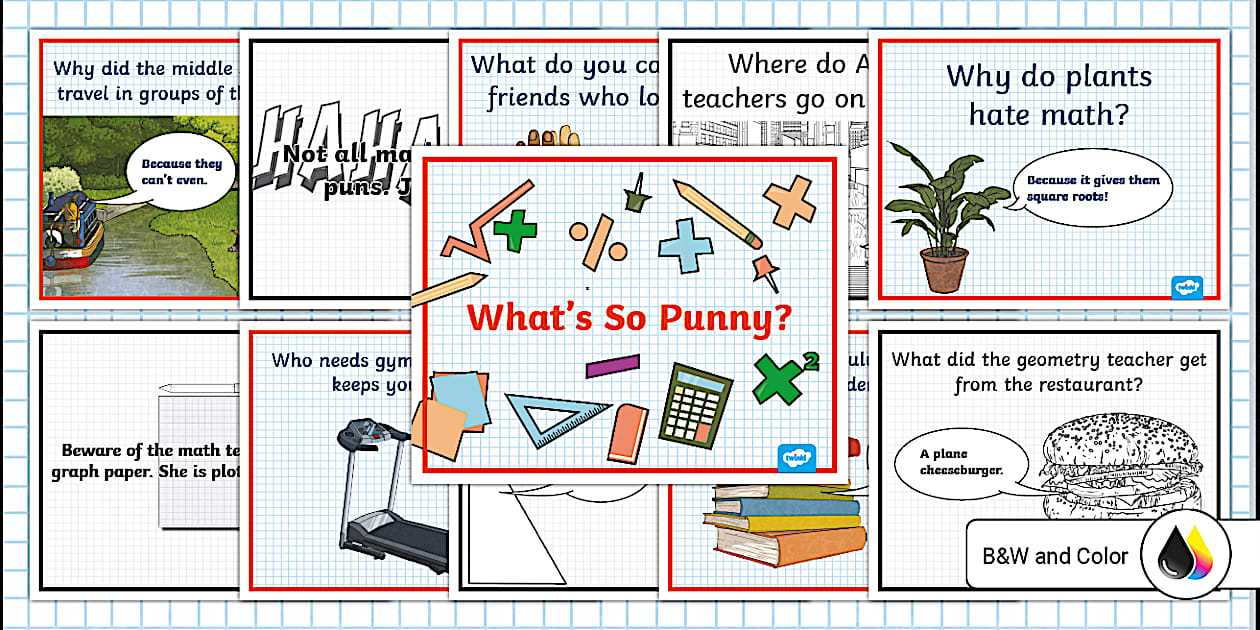 What’s So Punny? Math Pun Posters for 6th-8th Grade