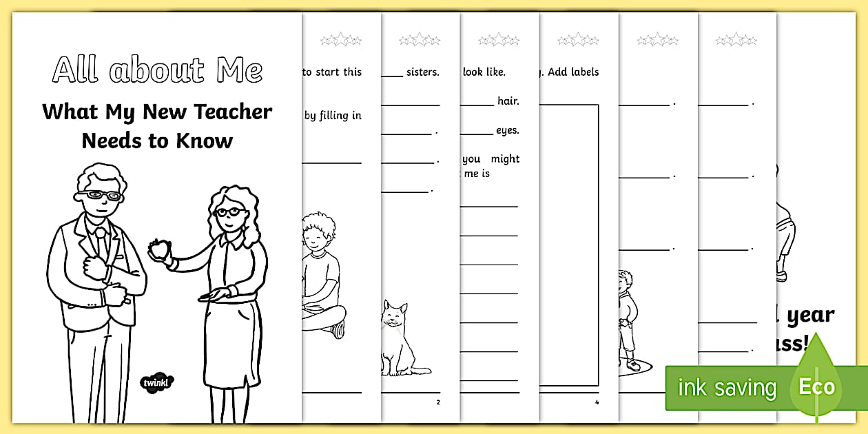 SA All about Me Activity Booklet for Back to School - Twinkl