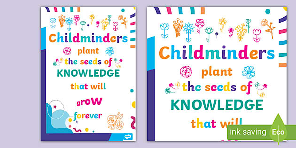 Childminders Plant the Seeds... Inspirational Poster